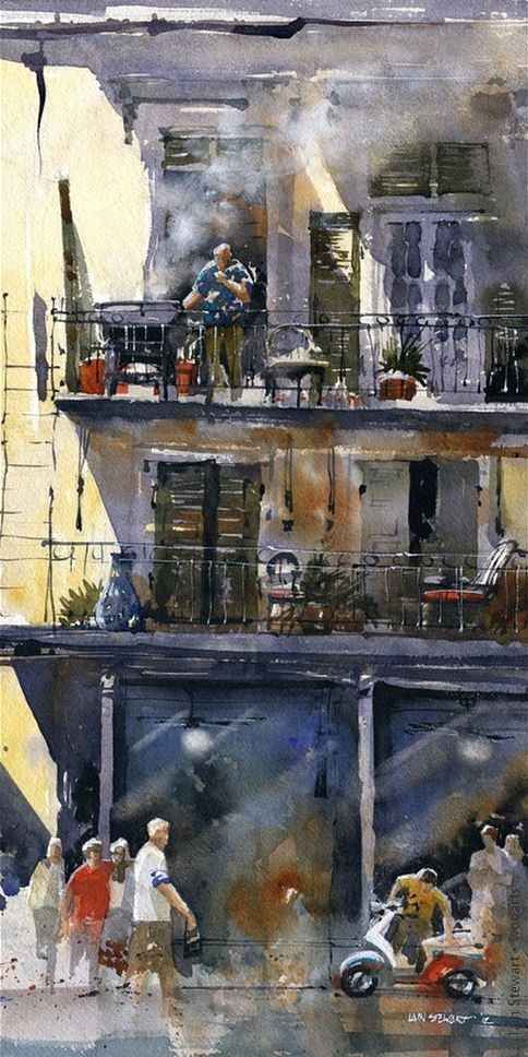 American artist Ian Stewart Watercolor Gallery - iMedia
