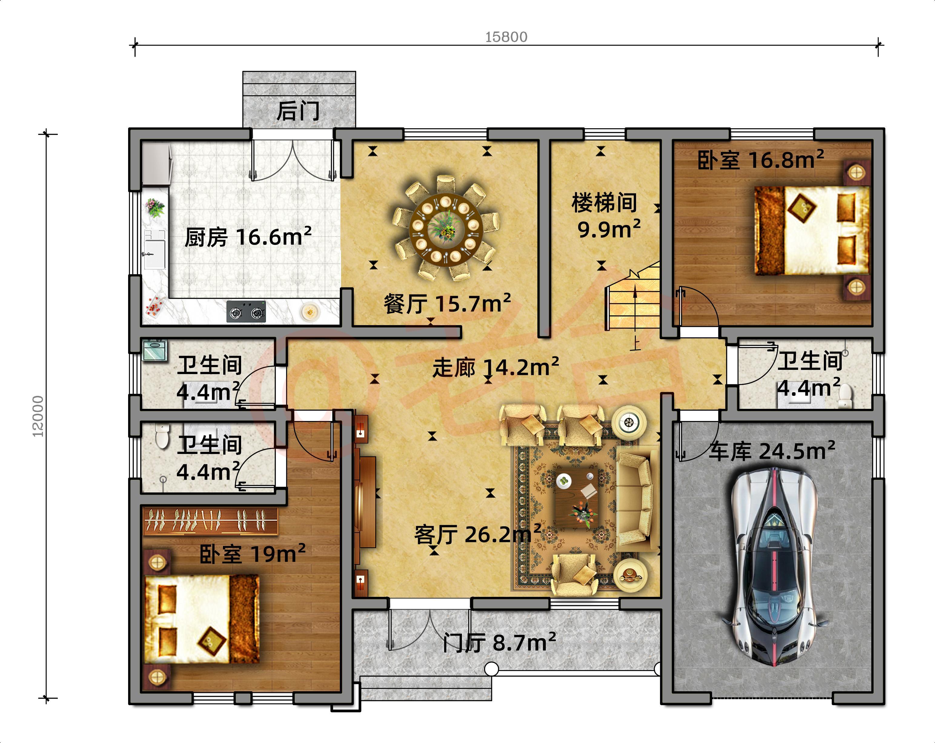 Rural villas can be built so beautifully!Pastoral American two-story ...