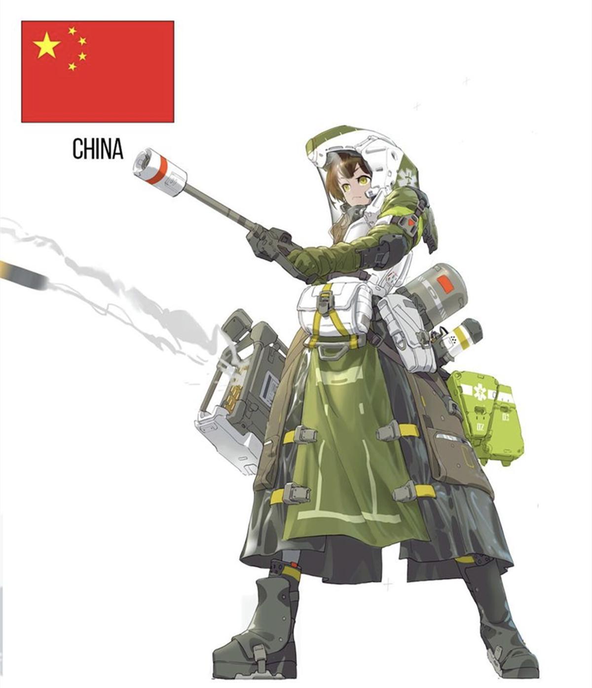 The national flag is personified as an army girl, Europe is still in ...