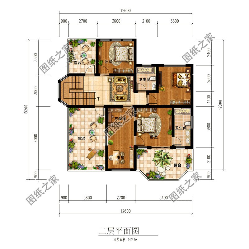 A gorgeous two-story villa of about 140 square meters, full of romance ...