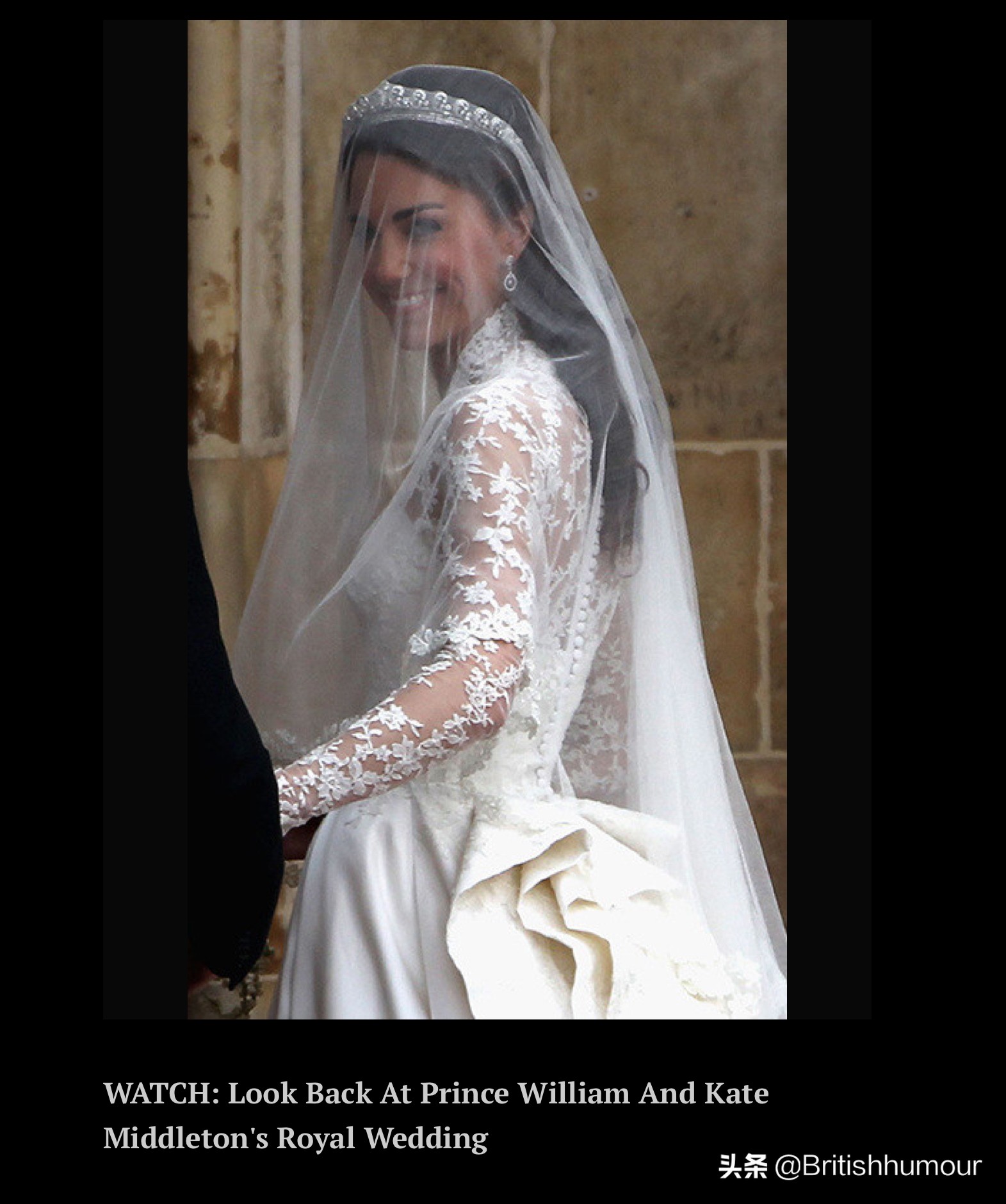 Kate's wedding dress, multi-faceted and multi-angled, with the front ...