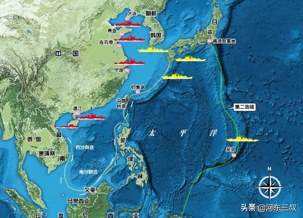 The navy enlists three warships in one day, the first island chain is ...