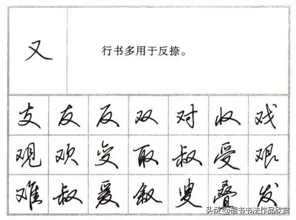 Calligraphy in Xingkai Xingshu: The writing of 79 radical radicals of ...