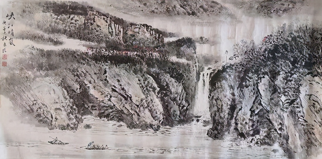 Zhang Lijia's famous painter-bare stone, clear water, ridges on top of ...