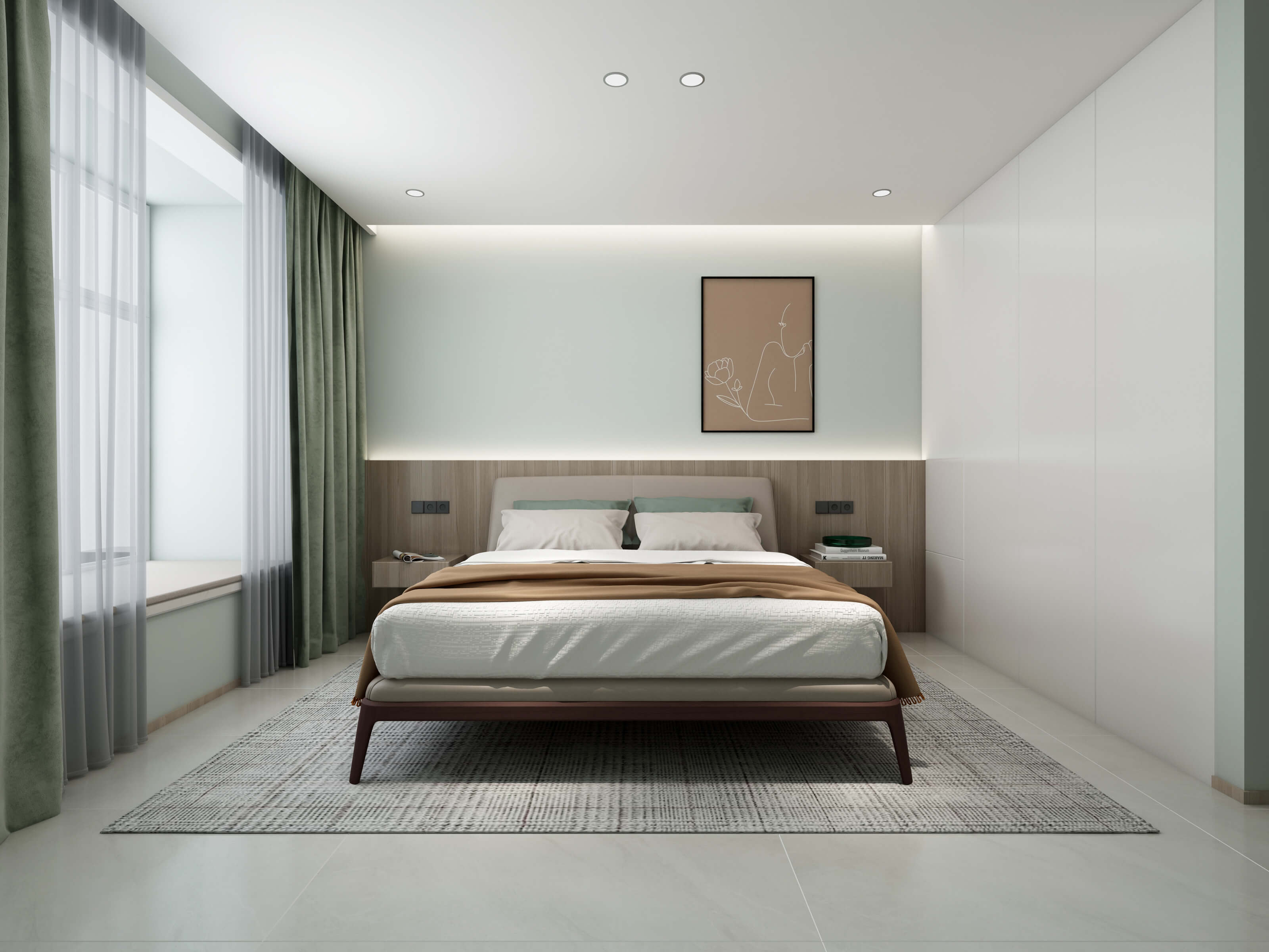 140 square meters modern and minimalist, using simple natural wood ...