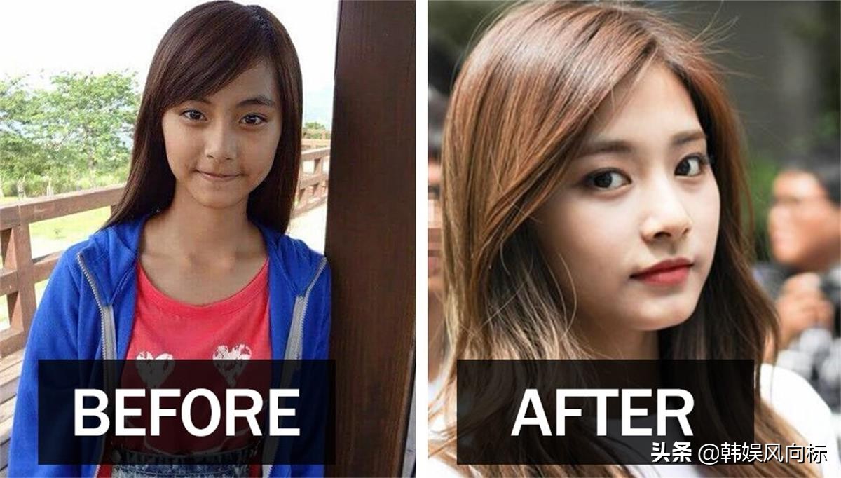 Netizens found that TWICE Zhou Ziyu's face changed slightly before and ...