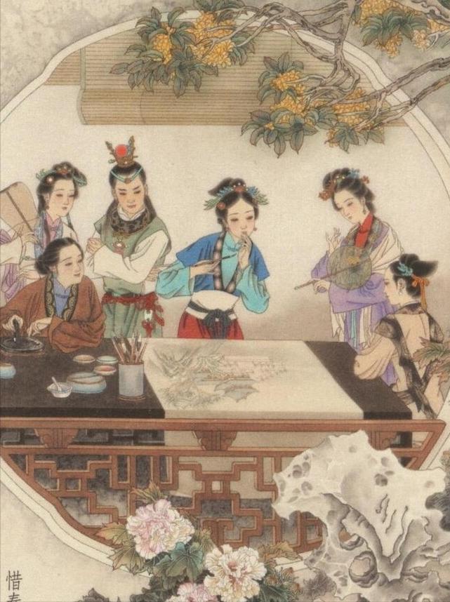 Xue Baochai is showing off his talents rather than helping Xichun with ...