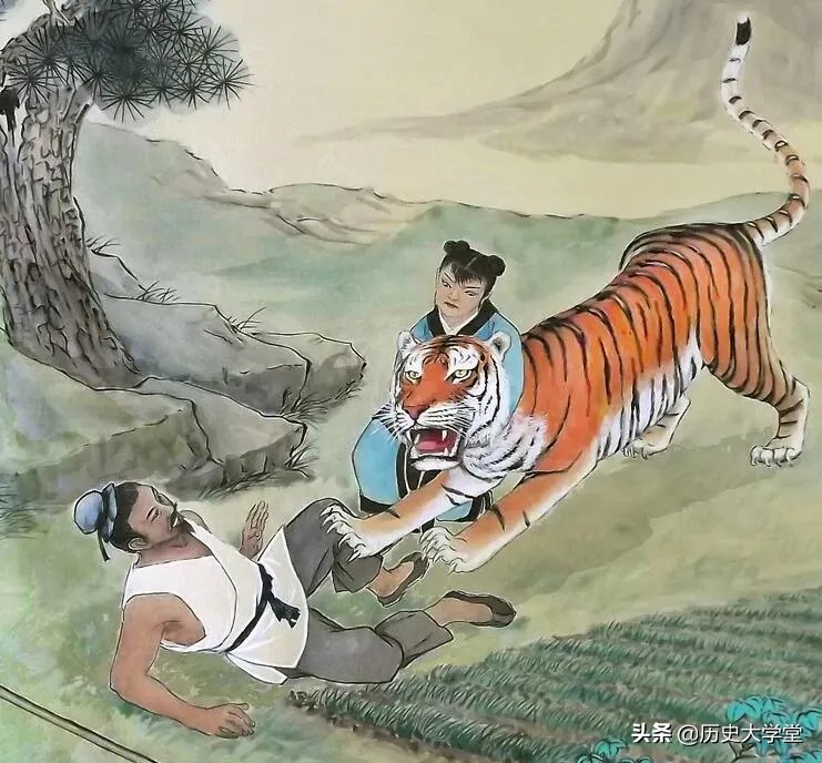 Wu Song beat the tiger and Li Kui killed the four tigers. Is the ...