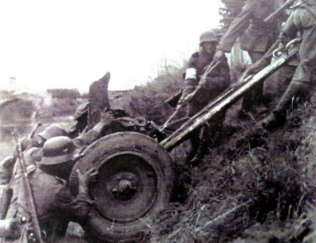 37mm Pak35/36 type anti-tank gun of German artillery in World War II ...