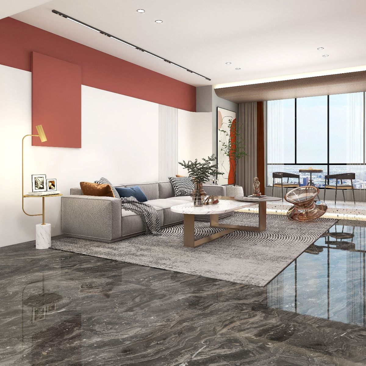 121㎡ elegant and fashionable house, Marco Polo rock slabs give you a ...