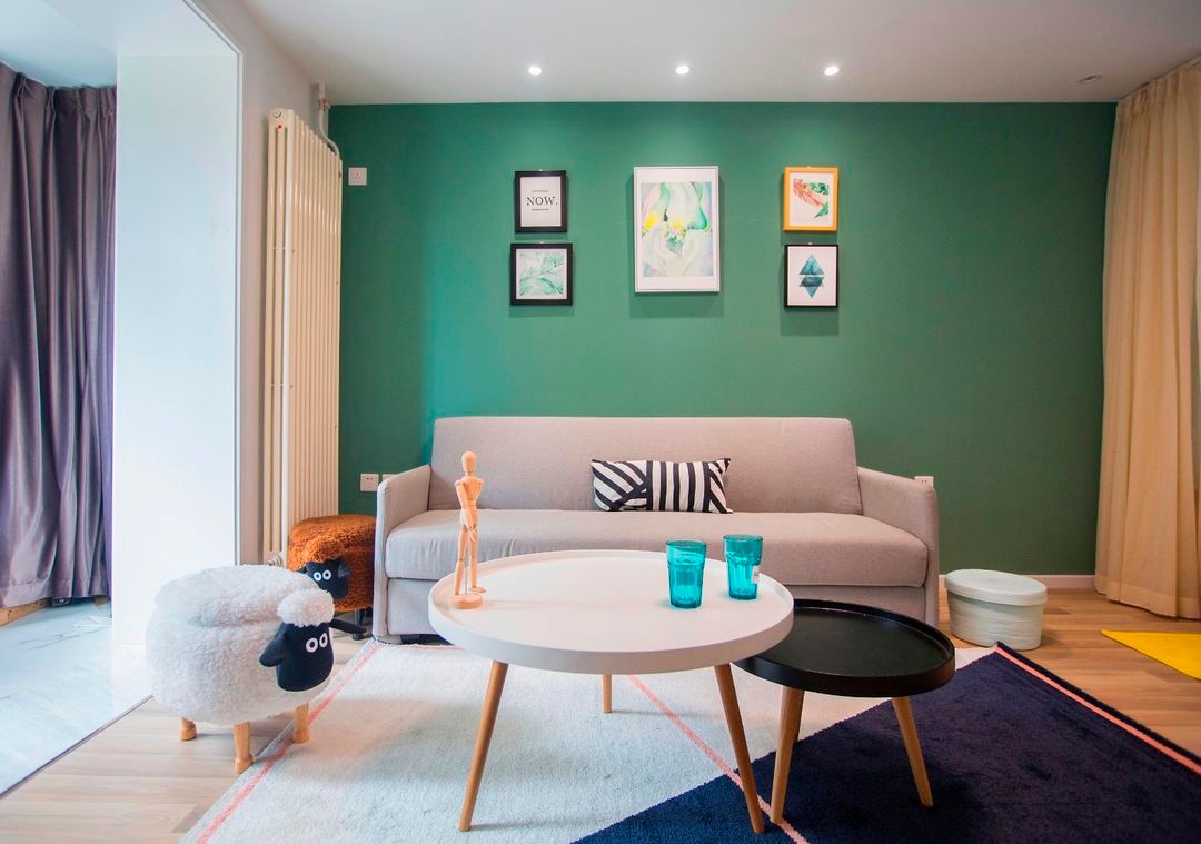 56-square-meter small apartment, optimizing the space, clever use of ...