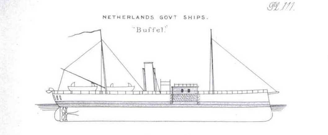 19th century Dutch HNLMS Buffel coastal defense ironclad ship - iMedia