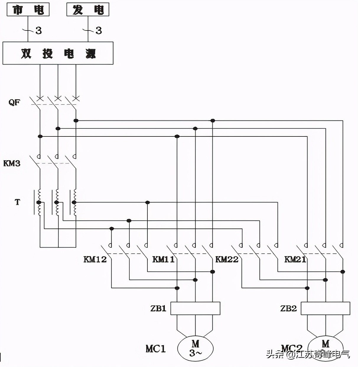 The circuit and working principle of the self-coupling step-down start ...