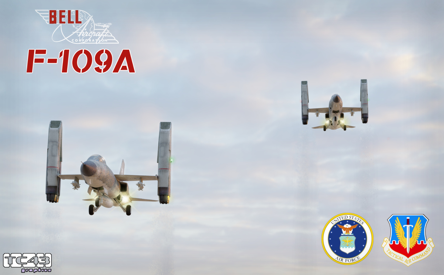 Ultra-multi-engine American Bell D-188A vertical take-off and landing ...