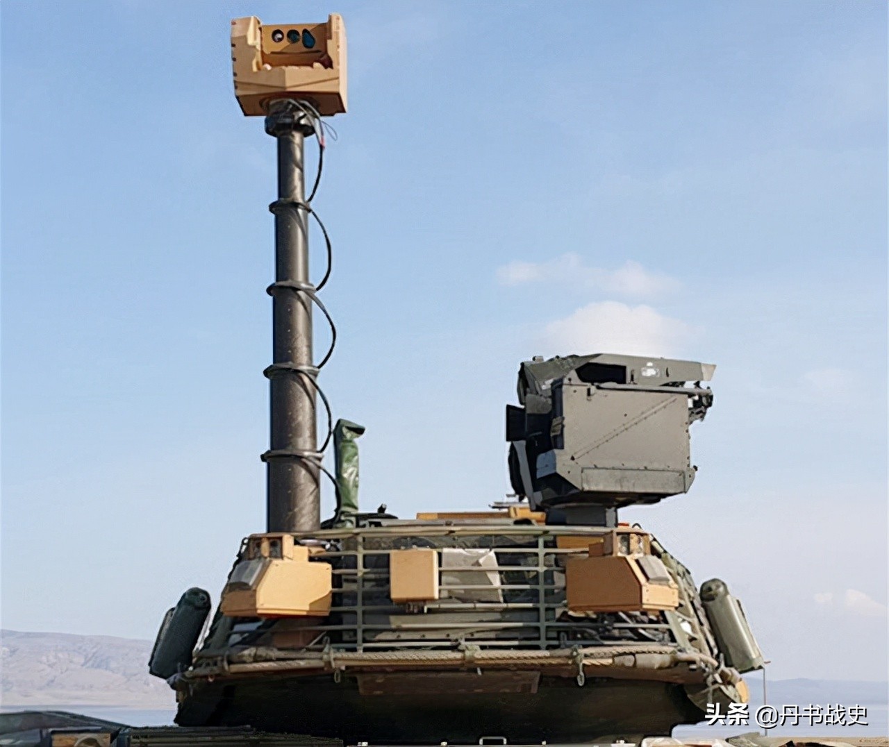 The old tree glows in the new year, the Turkish M60TM main battle tank ...