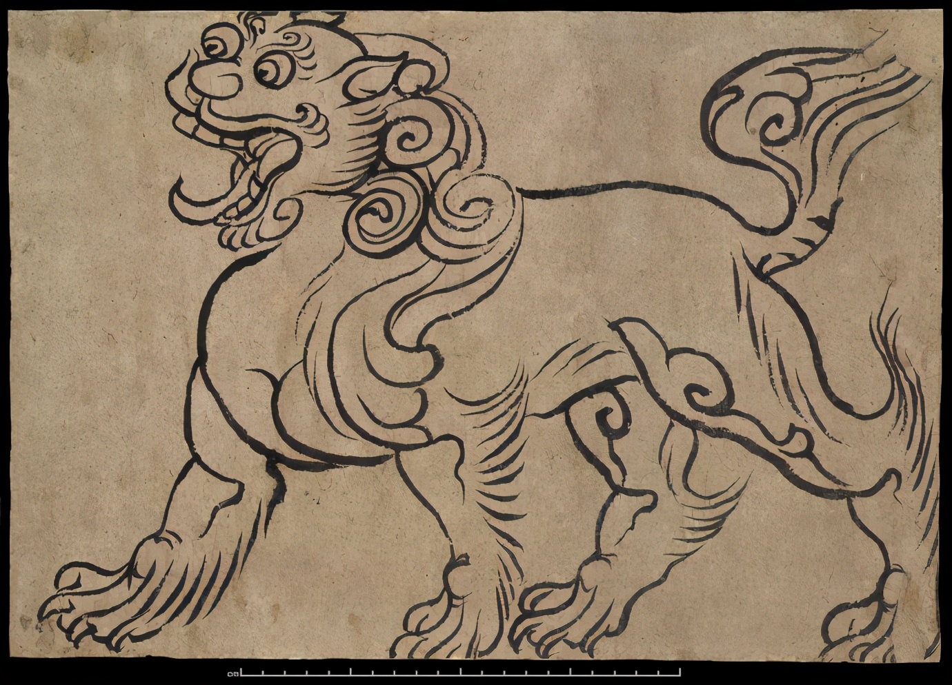The Tang Dynasty "Lion Picture" from Dunhuang Relics in the British ...