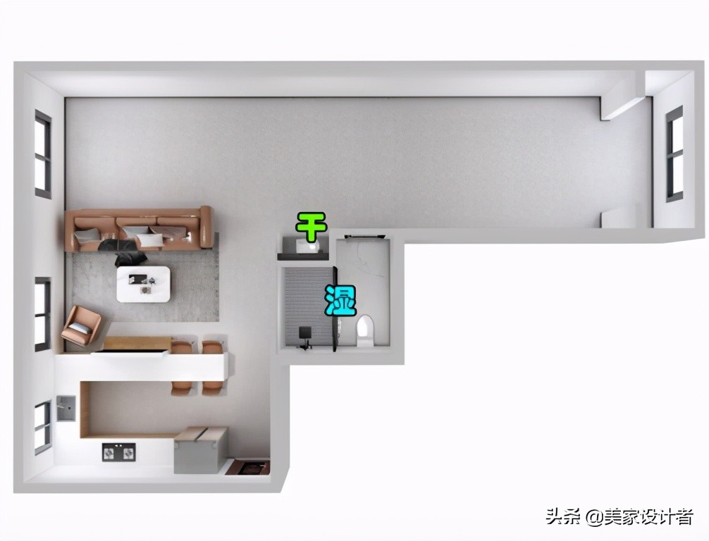Reasonably plan the 58-square-meter strange house type to make the ...