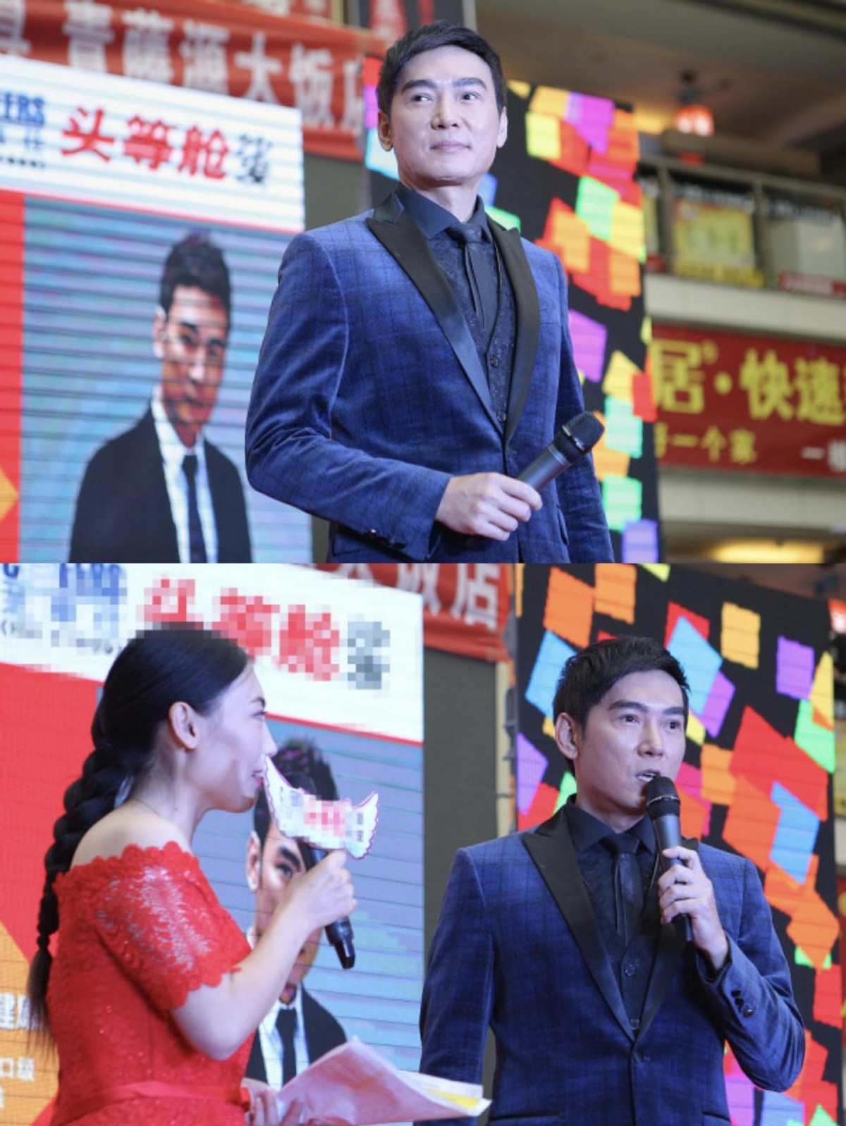 Jiao Enjun was also "clay sculpture"?He wears a wig and heavy makeup ...