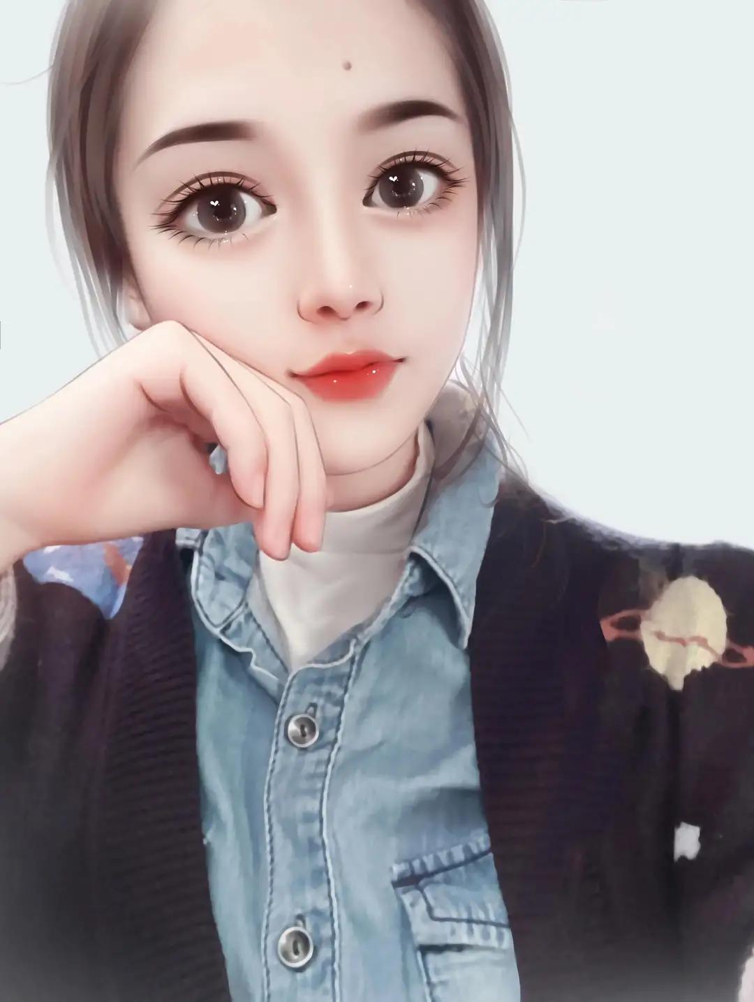 Let's change to a new avatar. Fashion and good-looking girls' hand ...