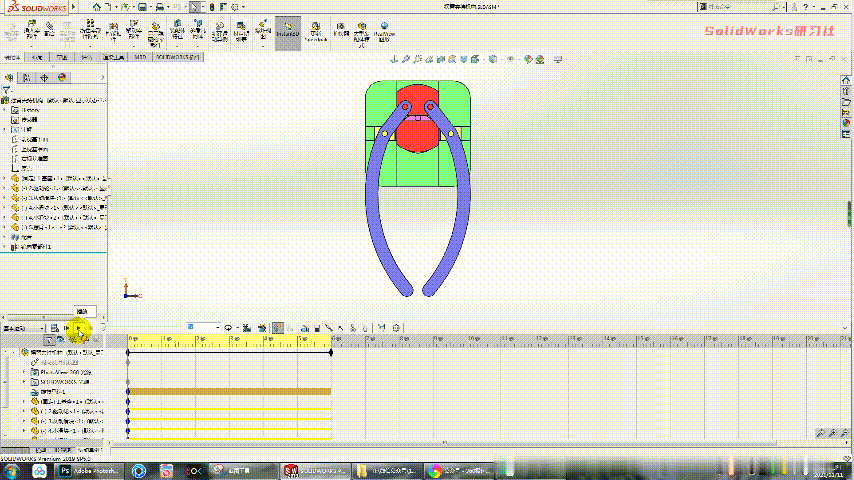 Made with SolidWorks: swing arm clamping mechanism - iMedia