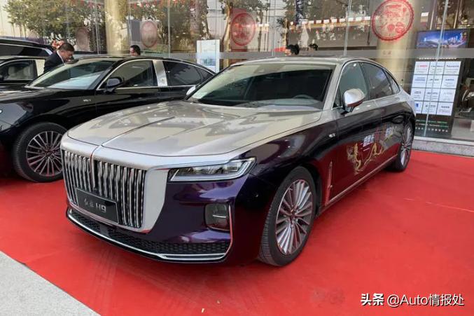 Competing with Audi A6L, the new Hongqi H9 real car is exposed, two ...