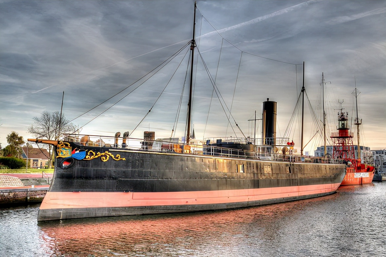 19th century Dutch HNLMS Buffel coastal defense ironclad ship - iMedia