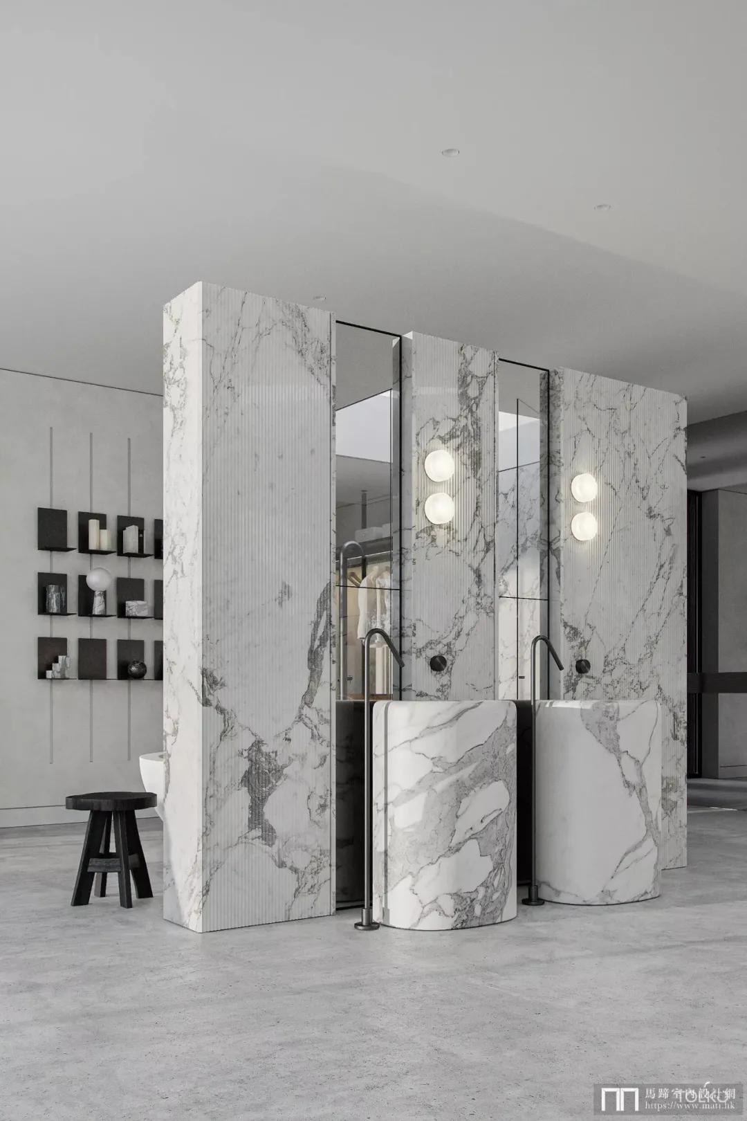 Marble wall groove design, the effect is extraordinary - iMedia