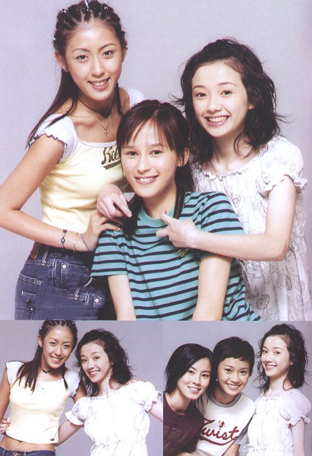 The Hong Kong group Cookies group took a group photo of nine people in ...