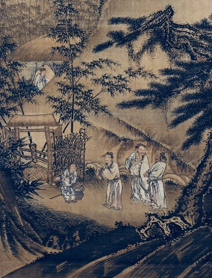 Appreciation of ancient paintings: Liu Bei visits Zhuge Liang in three ...