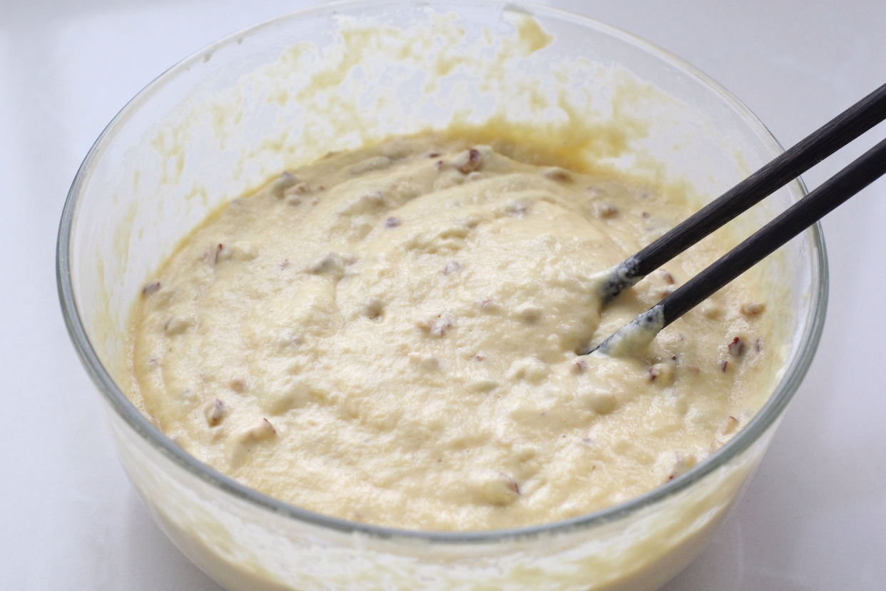 Coarse grain cakes that can be made without touching the noodles with ...