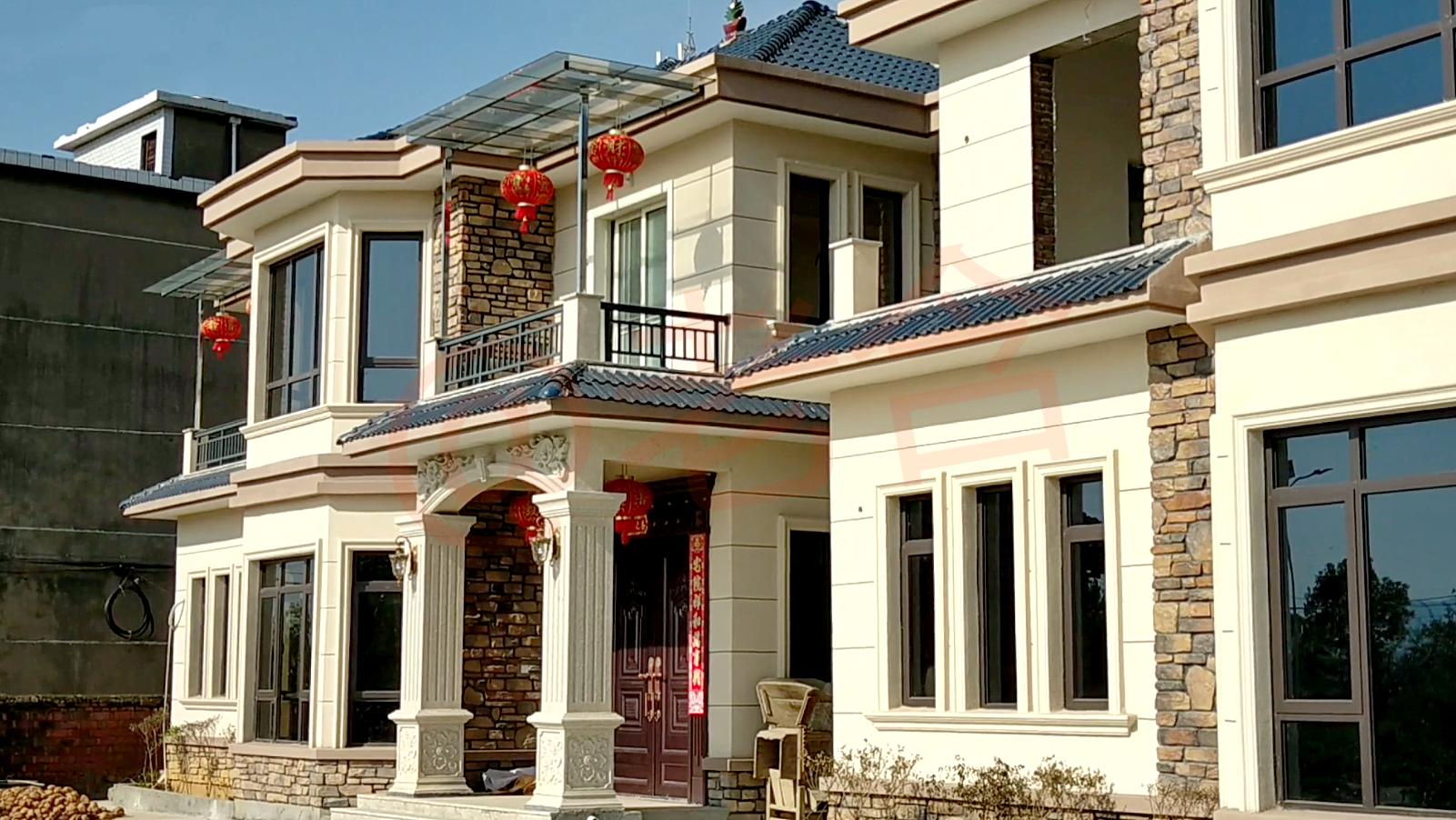 "Exactly" there is a house plan of a villa with a better-looking real ...