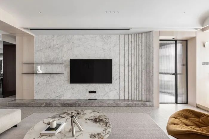 Marble wall groove design, the effect is extraordinary - iMedia
