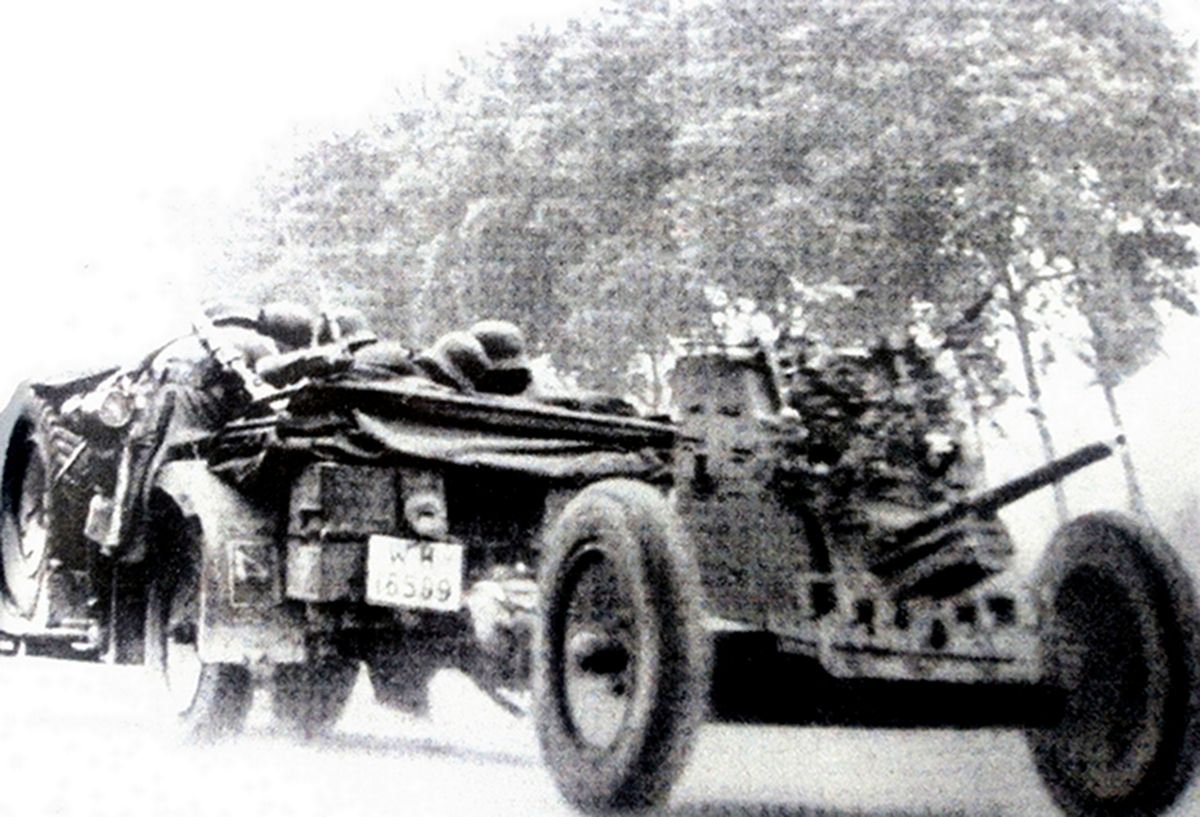 37mm Pak35/36 type anti-tank gun of German artillery in World War II ...