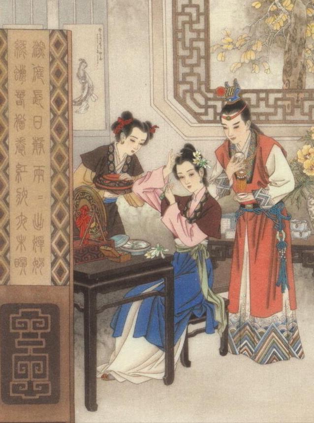 Xue Baochai is showing off his talents rather than helping Xichun with ...