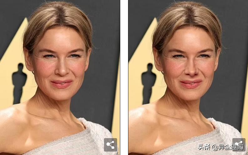 Comparison of 16 famous female celebrities' PS photos and their photos ...