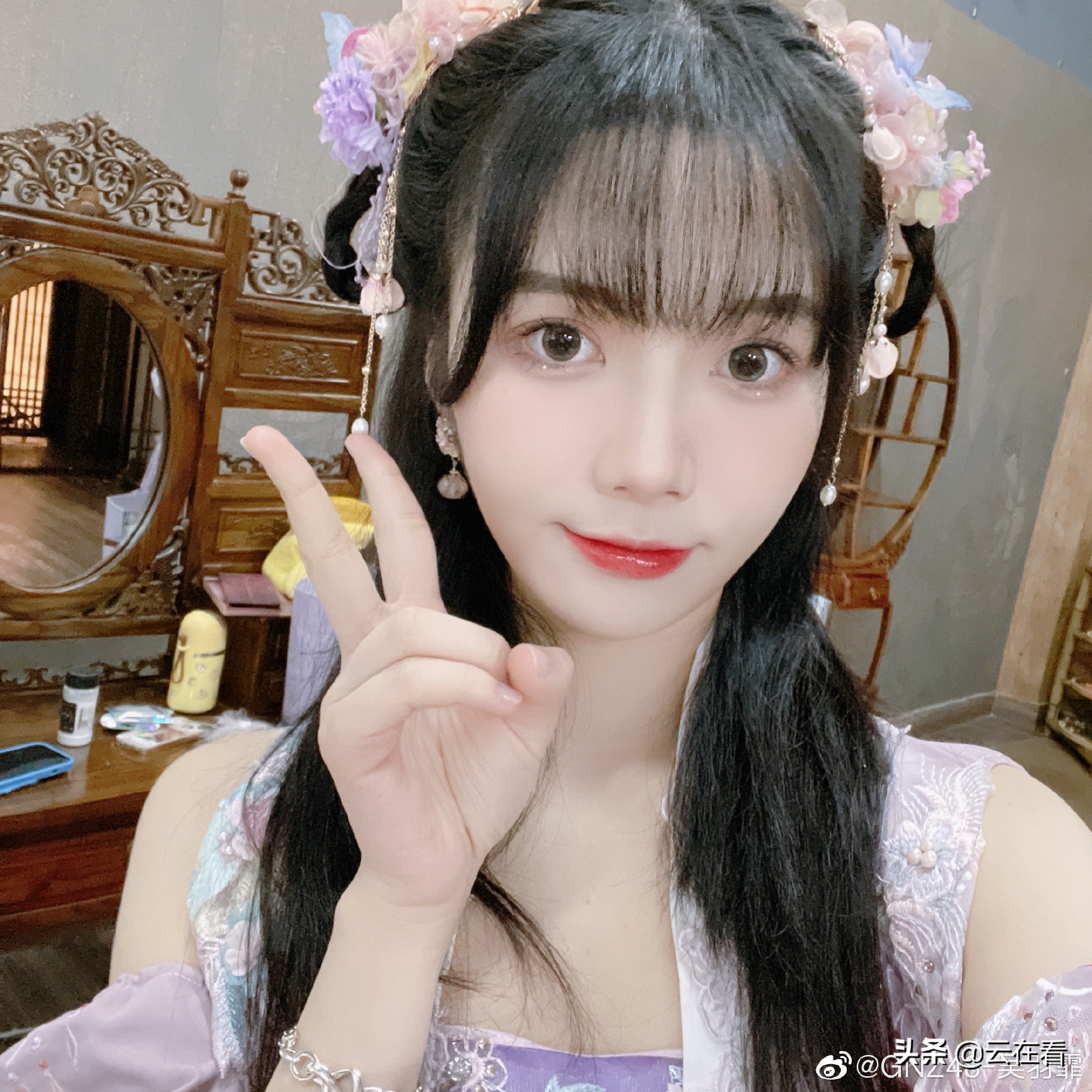 Beauty GNZ48 - Wu Yufei and her teammates take a beautiful photo to ...