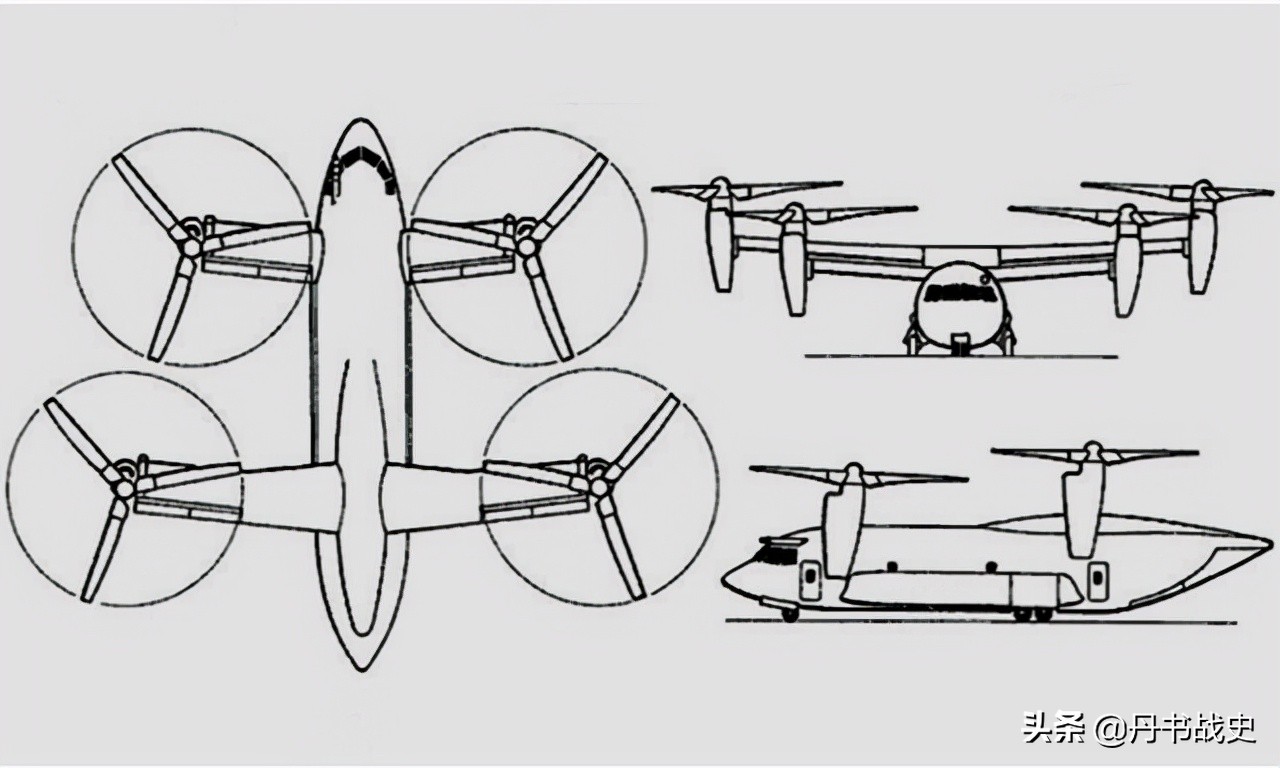 The big brother of the V-22 Osprey, the Bell-Boeing V-44 quadrotor ...