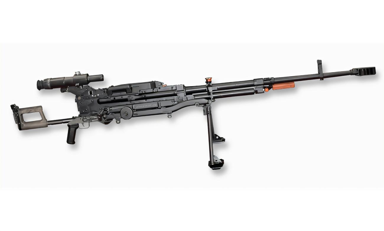 The Russian Kord heavy machine gun adopts gas-operated chain-fed fully ...