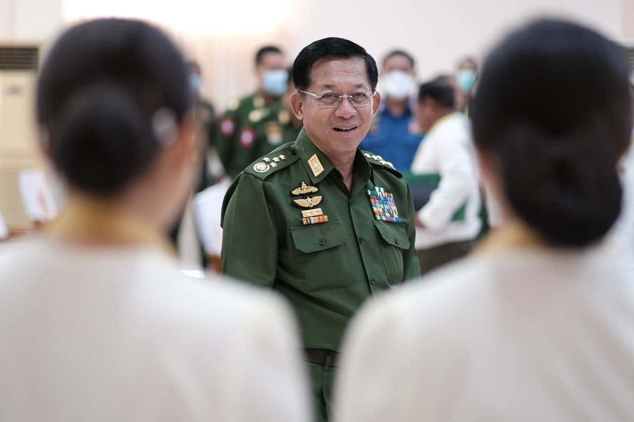 Myanmar Army Veterans Organization Patron Min Aung Lai, Commander-in ...