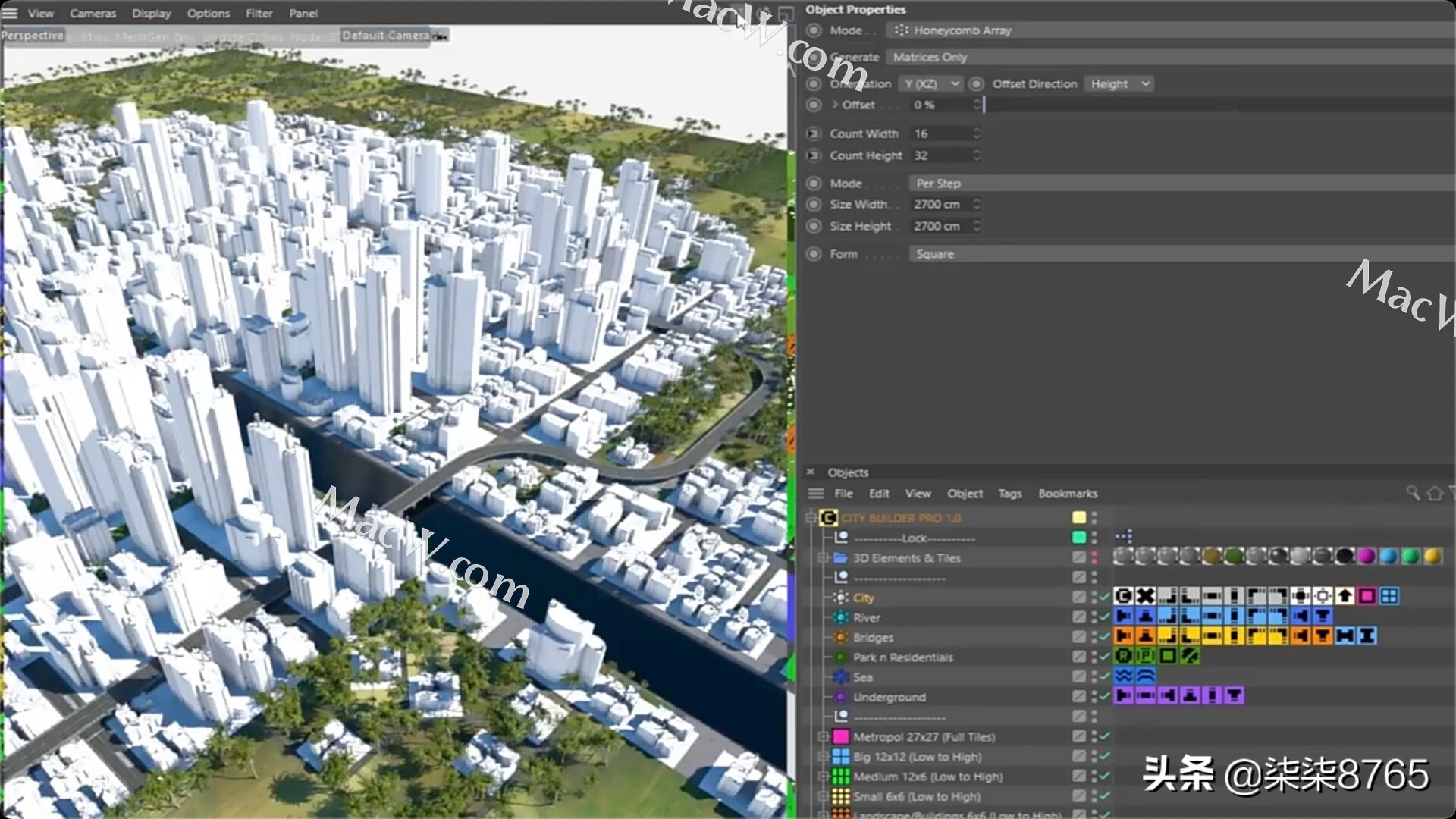 C4D Plugin: Adaptively Generate 3D City Building Presets CityBuilder ...