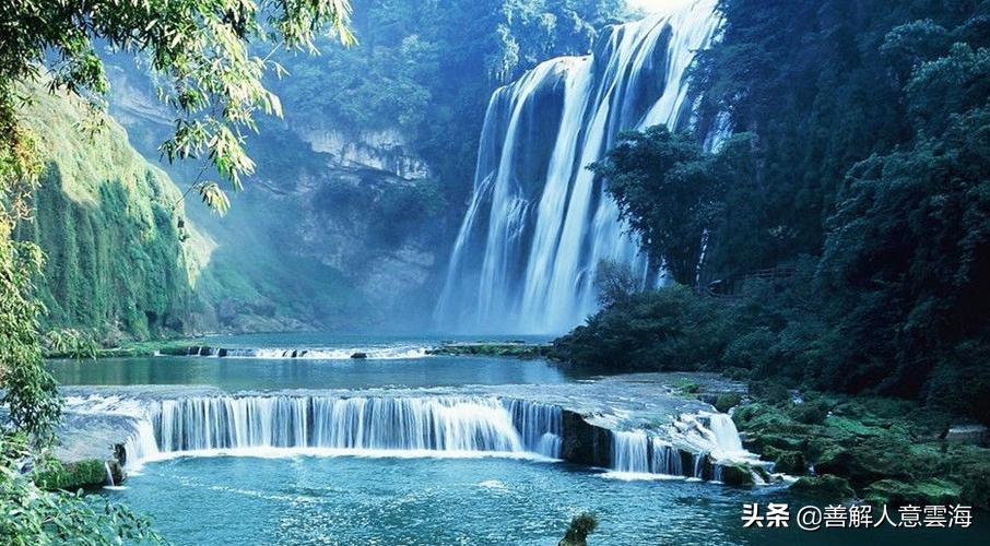 The fairy spring in the sky, the Huangguoshu Waterfall in the world ...