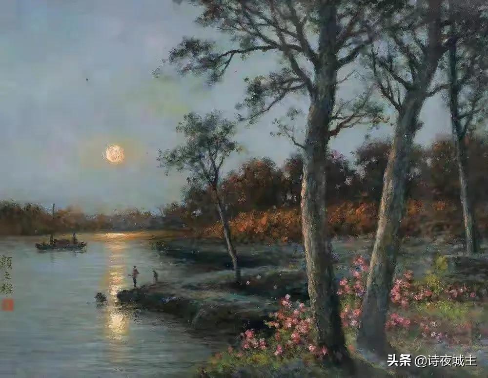 The painting master Yan Wenliang landscape oil painting style is ...