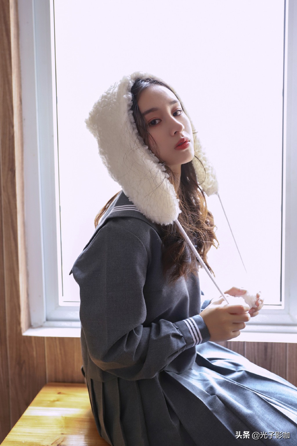 Sexy JK beauty uniform temptation photo picture - iMedia