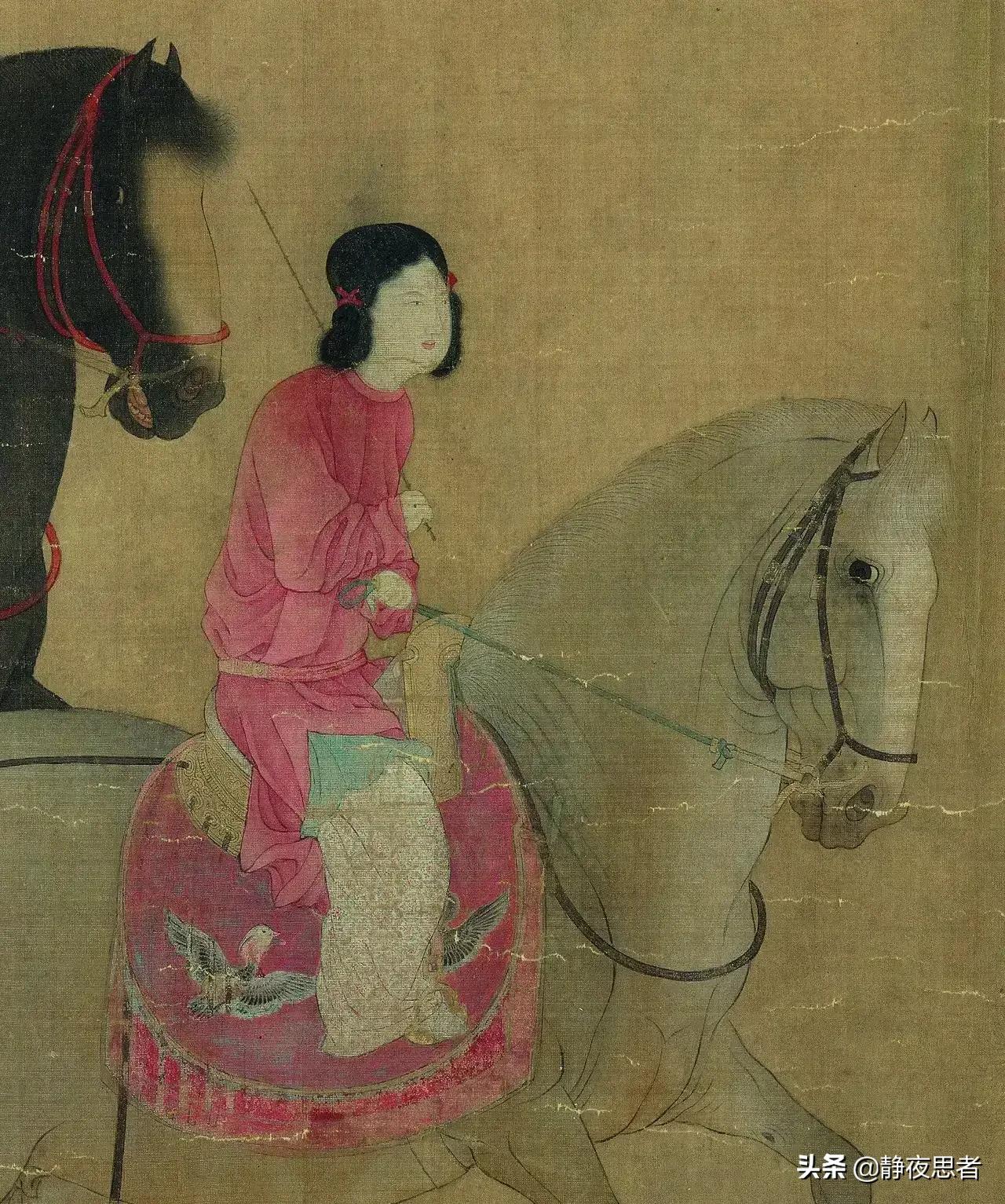 Chinese painting (Tang Dynasty) Zhang Xuan "The Lady of Guo Guo's ...