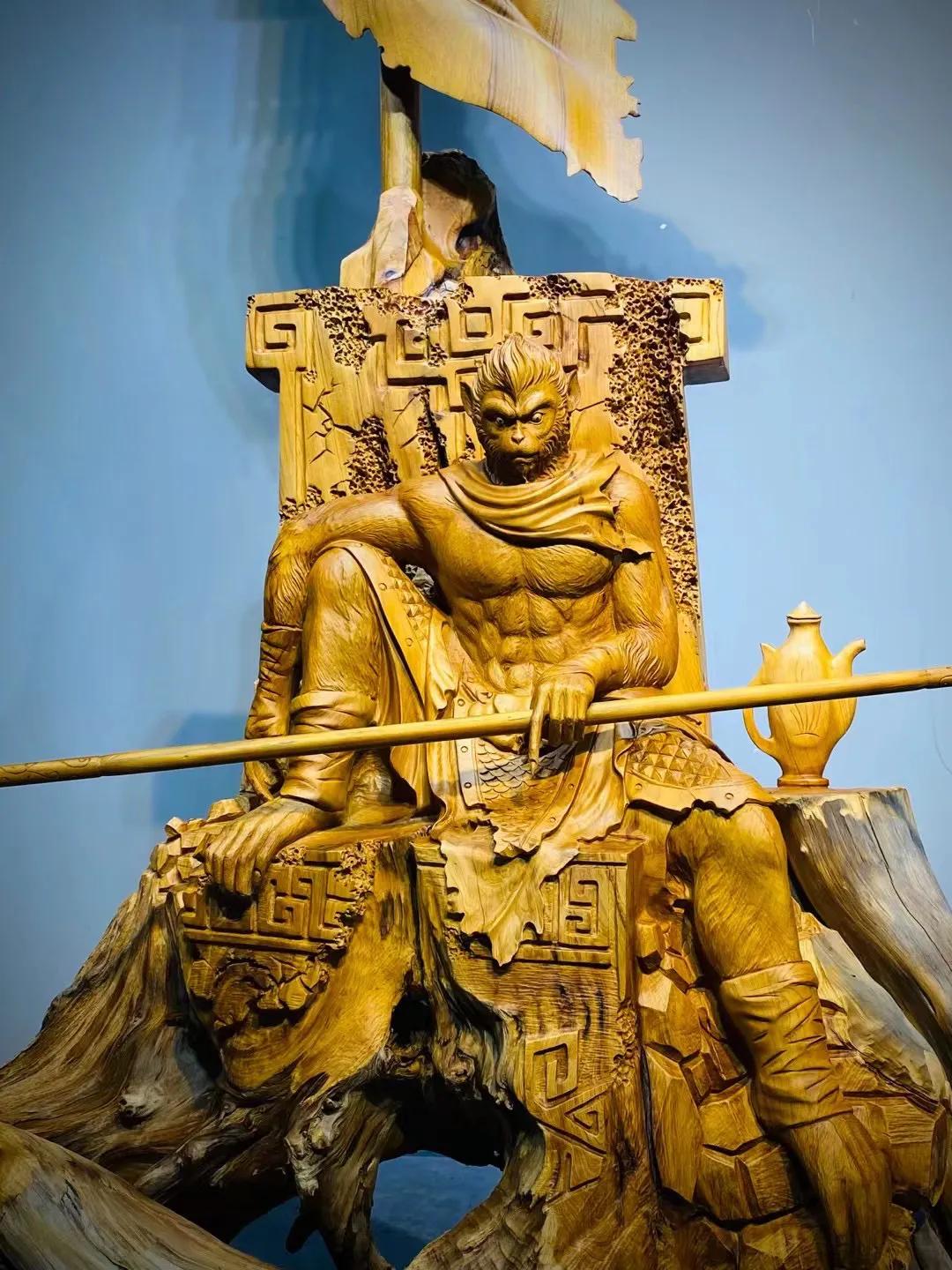 Thuja wood carving work Monkey King Monkey King - iMedia