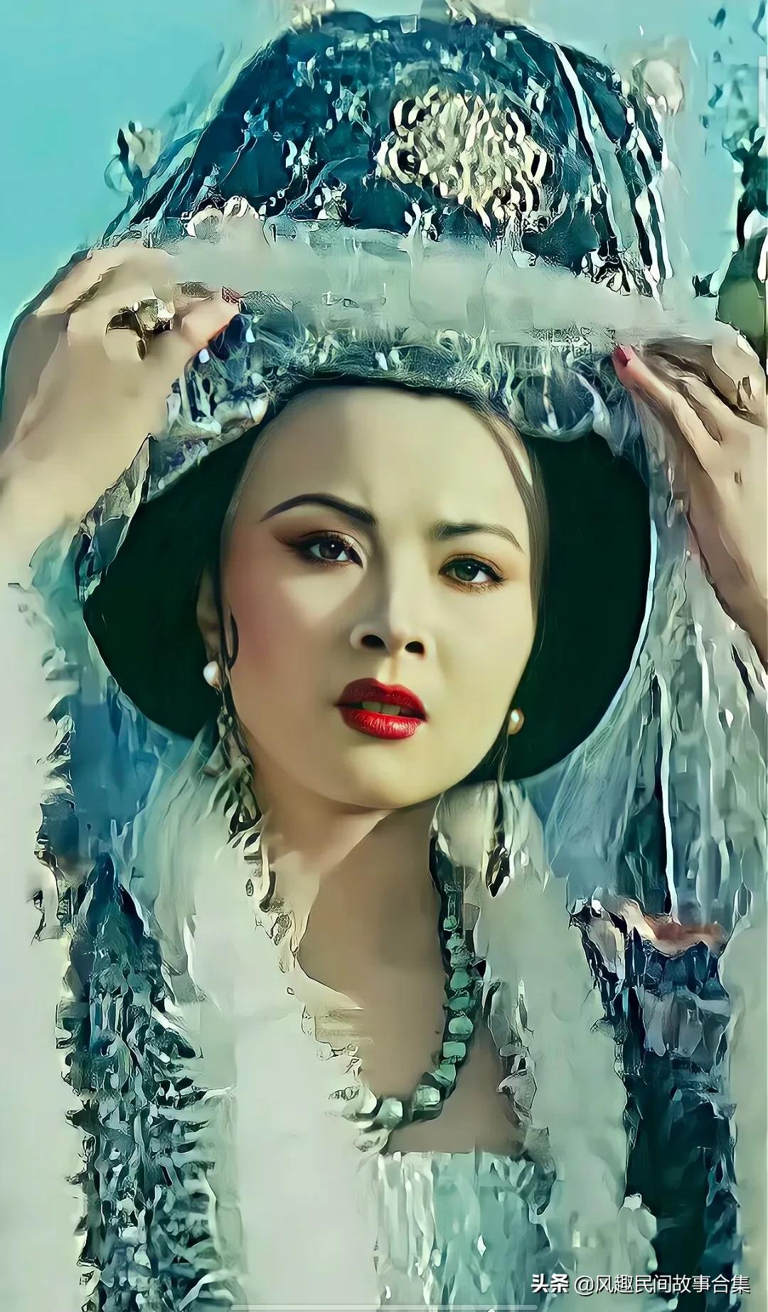 In the movie Yang Guifei, Zhou Jie plays Yang Yuhuan, with an elegant ...